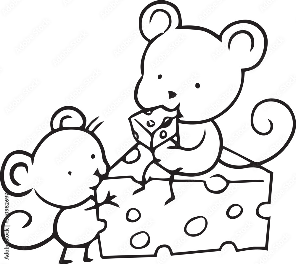 rat cartoon doodle kawaii anime coloring page cute illustration drawing ...