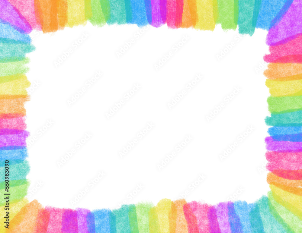 Vibran rainbow decorative border. Stock Illustration | Adobe Stock