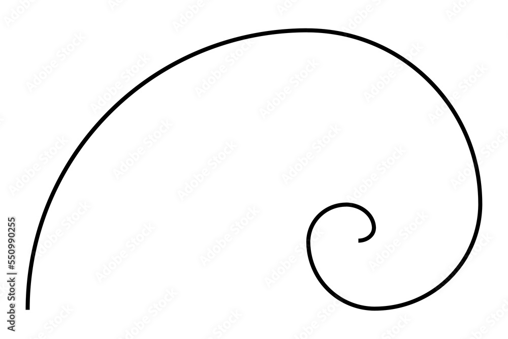 Ration section proportions Vector pattern in golden ratio Fibonacci ...