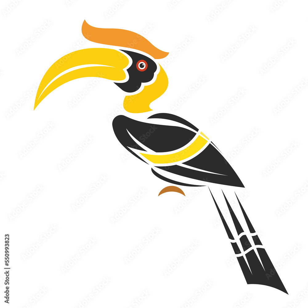 Hornbill design isolated on transparent background. Wild Animals. Birds ...