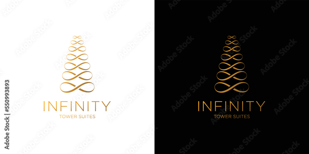 Modern and unique infinity building logo design Stock Vector | Adobe Stock