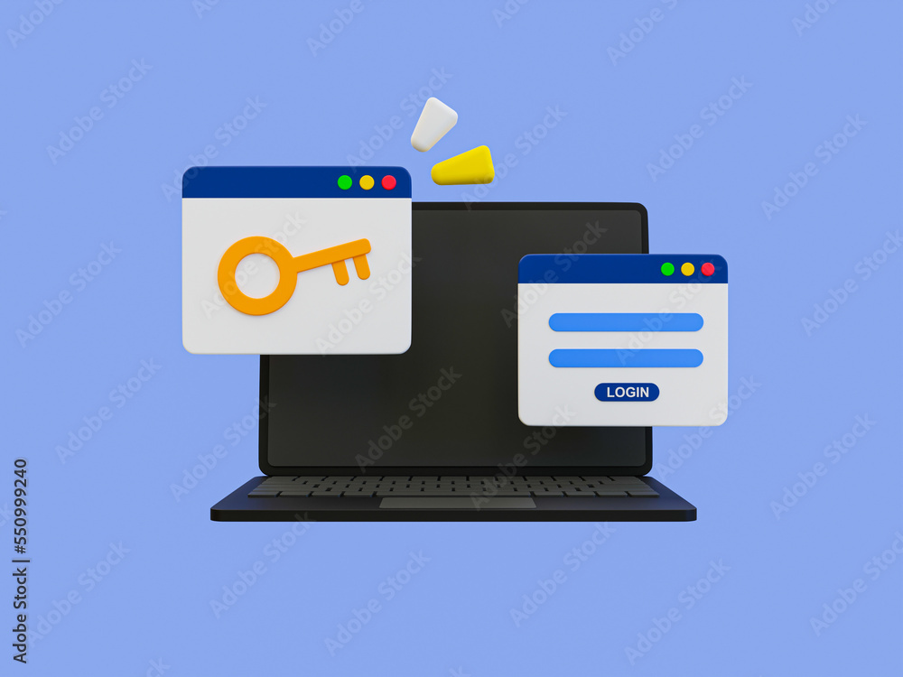 3d Minimal Password Verification Password Authentication Concept User