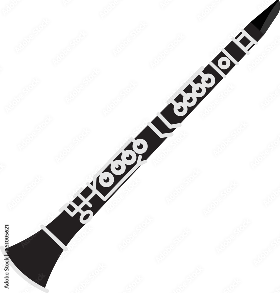 Clarinet vector illustration. musical instrument image or clip art ...