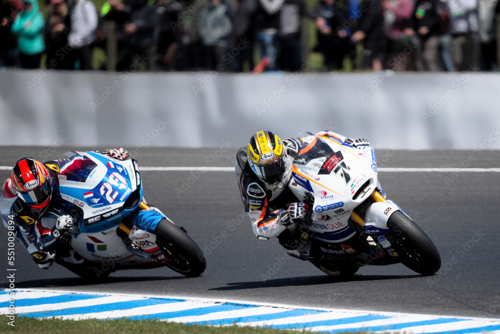 Barry Baltus of Belgium on the Rw Racing Gp Kalex followed by Taiga ...