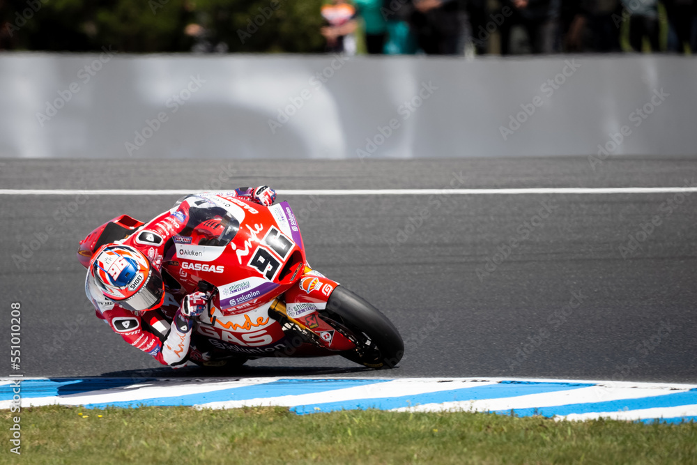 Jake Dixon of United Kingdom on the Aspar Team Gasgas during Moto2 race ...