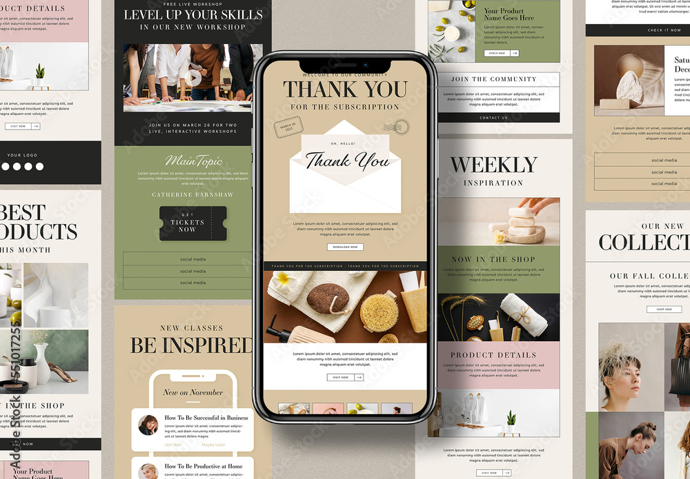 Simple Email Newsletter Stock Template | Adobe Stock