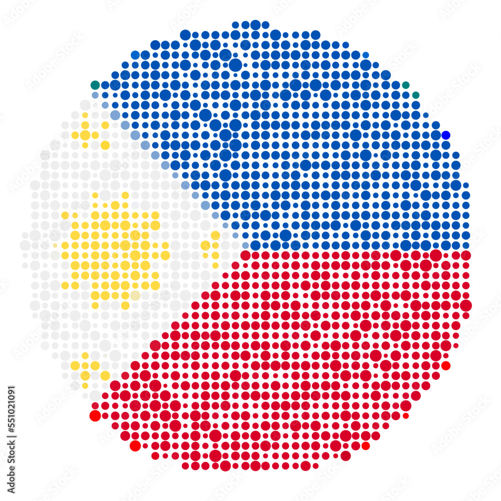Philippines Silhouette Pixelated pattern map illustration Stock Vector ...