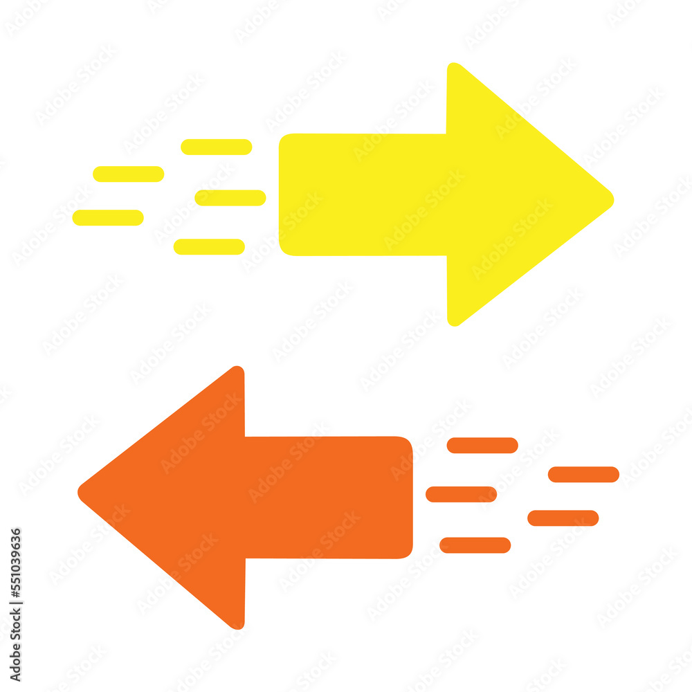 set of arrows vector arrow right and left arrow color full background ...