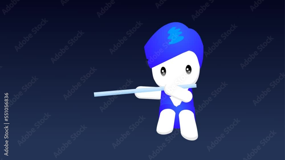 Cartoon boy Playing the Flute 2d animation background and 4k resolution ...