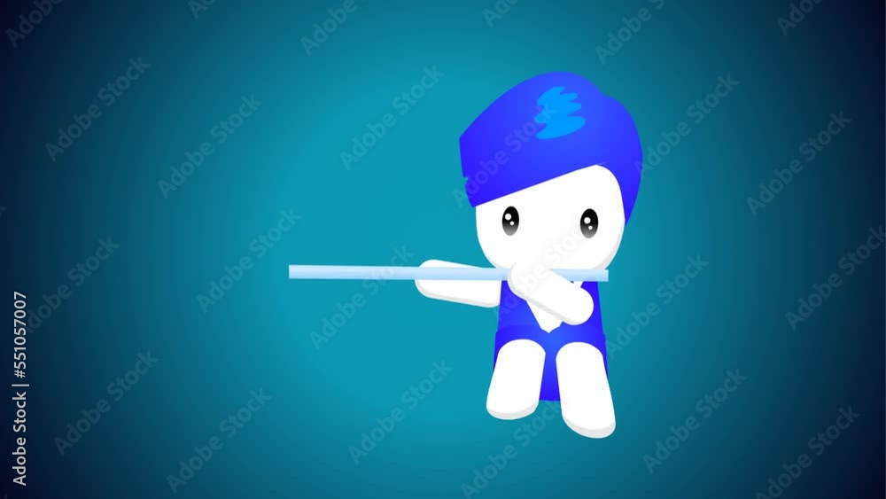 Cartoon boy Playing the Flute 2d animation background and 4k resolution ...