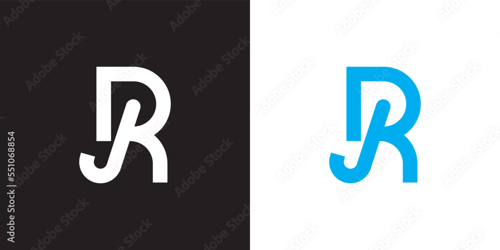Minimal JR logo. Icon of a RJ letter on a luxury background. Logo idea ...