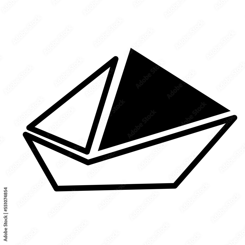 Paper boat Stock Vector | Adobe Stock