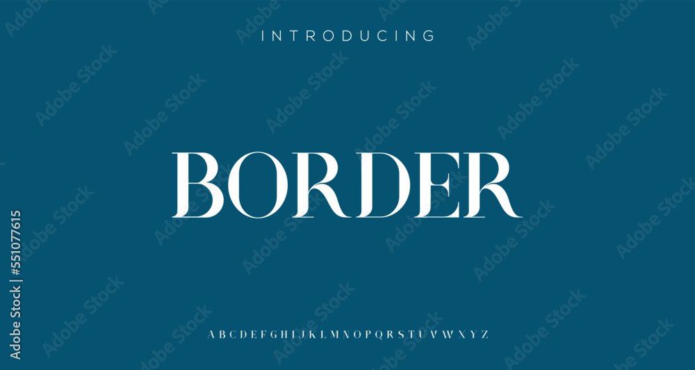 BORDER Minimal luxury typo Font and Modern tech Typography urban style ...