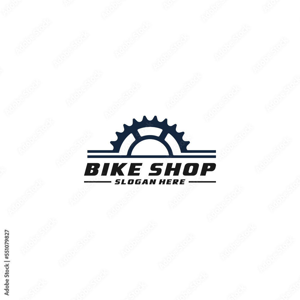 bike shop logo in white background Stock Vector | Adobe Stock