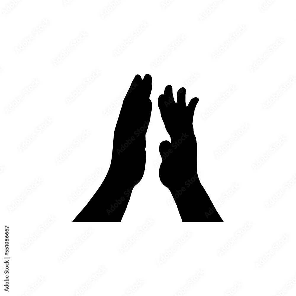 Clapping hands icon. Simple style congratulation poster background ...