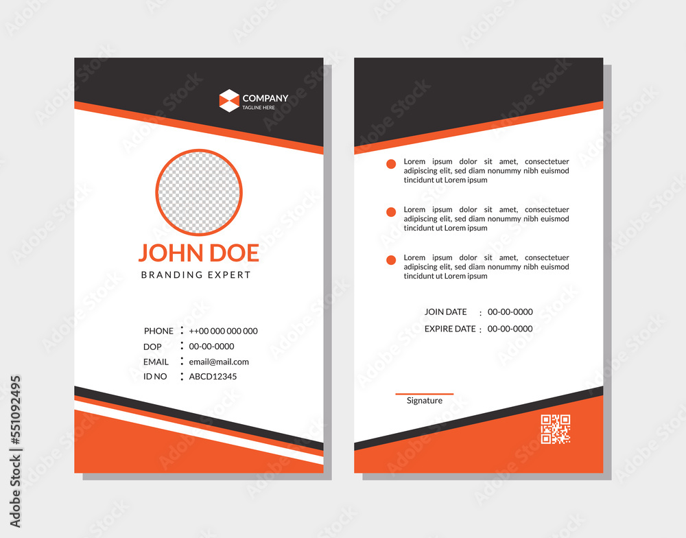 Abstract elegant mechanic id card design template. Professional ...