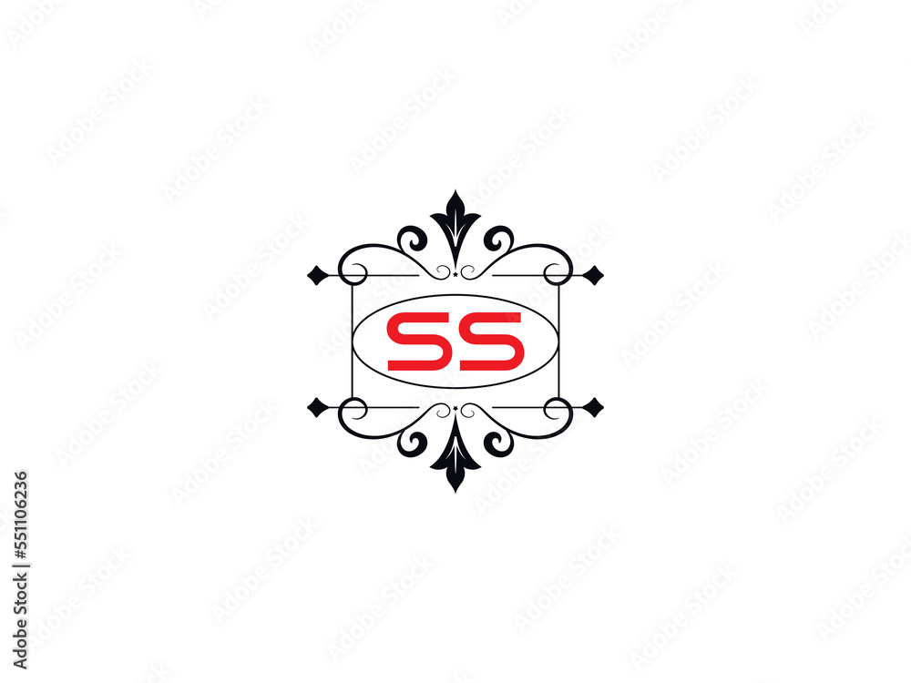 SS s&s Typography Logo, Ss Luxury Letter Logo With Unique Business ...