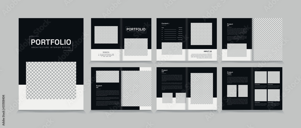 Architecture And Interior Portfolio Layout Design A4 Standard Size Print Ready Brochure