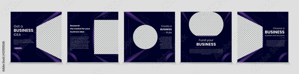 Set of editable social media instagram carousel post, Instagram ...