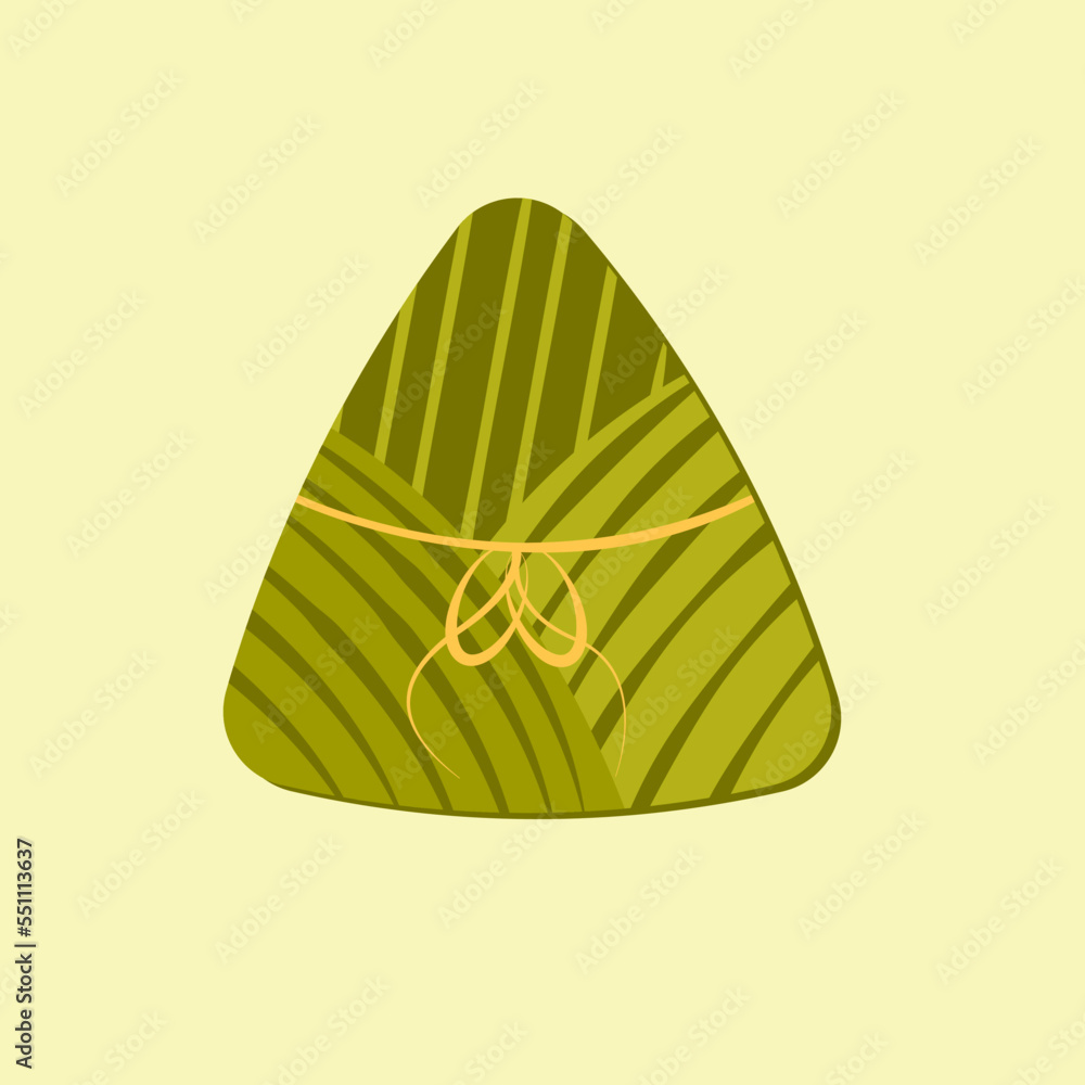 Sticky rice dumplings for Dragon boat festival May 5. Flat style vector ...