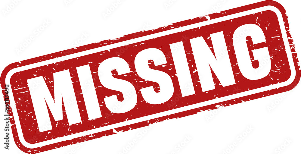 Missing grunge rubber stamp. Vintage old red color texture frame ...