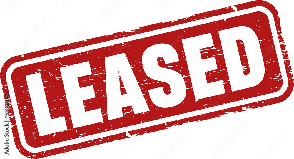 Leased grunge rubber stamp. Vintage old red color texture frame, Leased ...