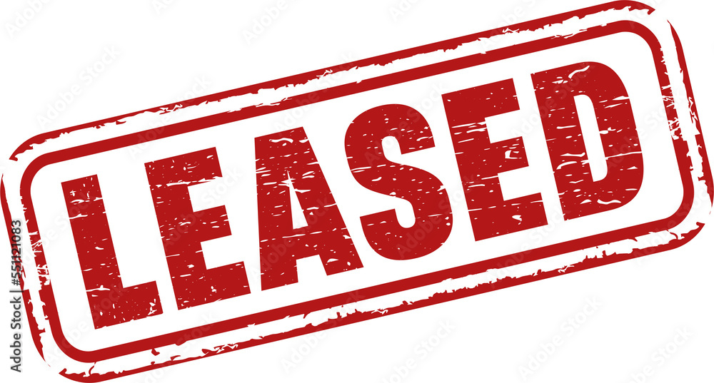 Leased grunge rubber stamp. Vintage old red color texture frame, Leased ...