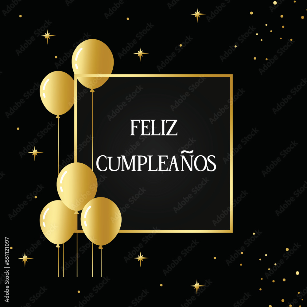Feliz Cumpleanos Translated Happy Birthday In Spanish Vector