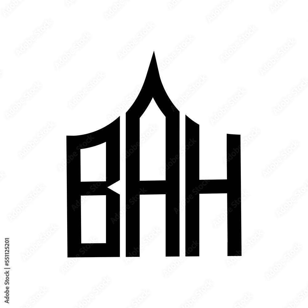 BAH letter logo. BAH Monogram logo design for entrepreneur and business ...