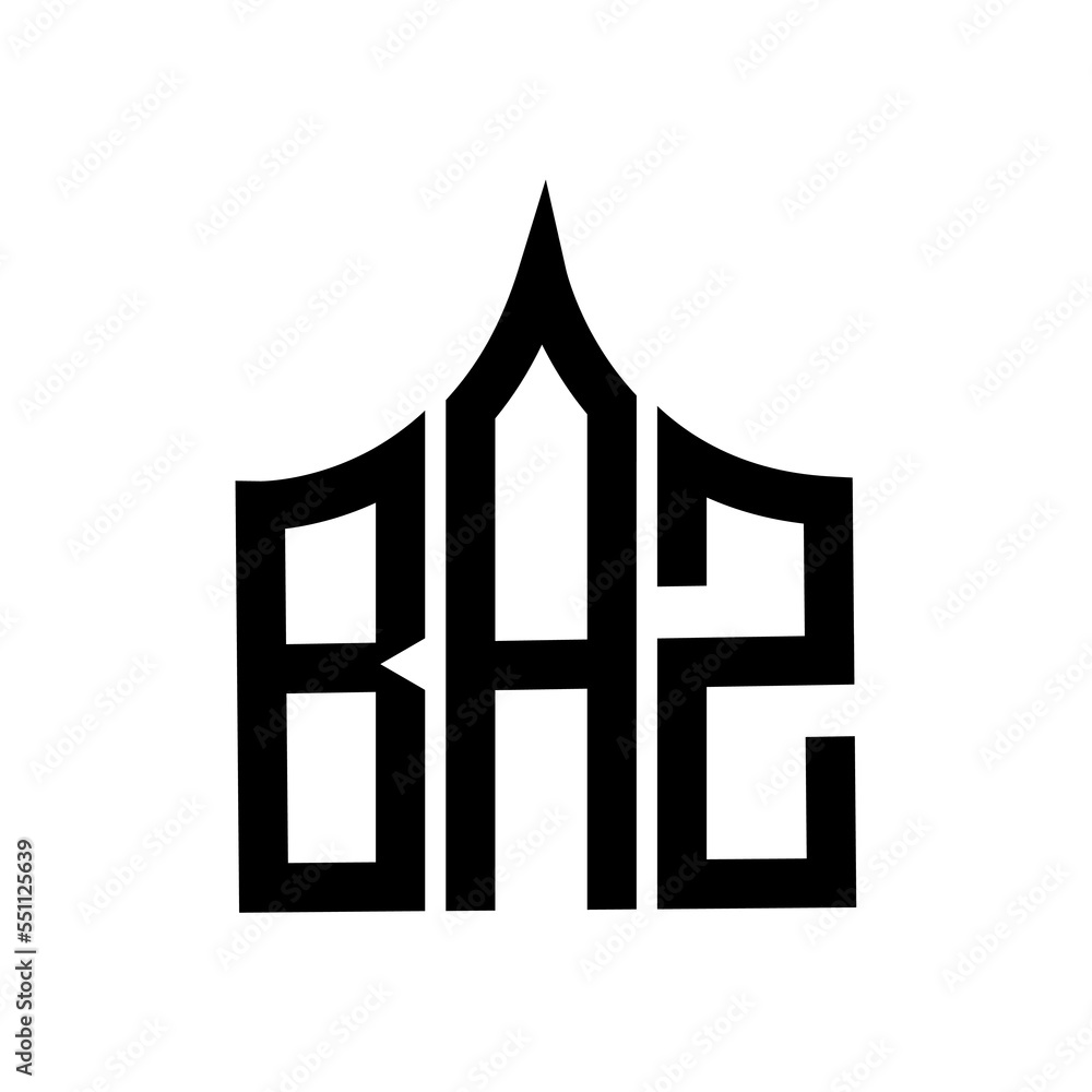 BAZ letter logo. BAZ Monogram logo design for entrepreneur and business ...