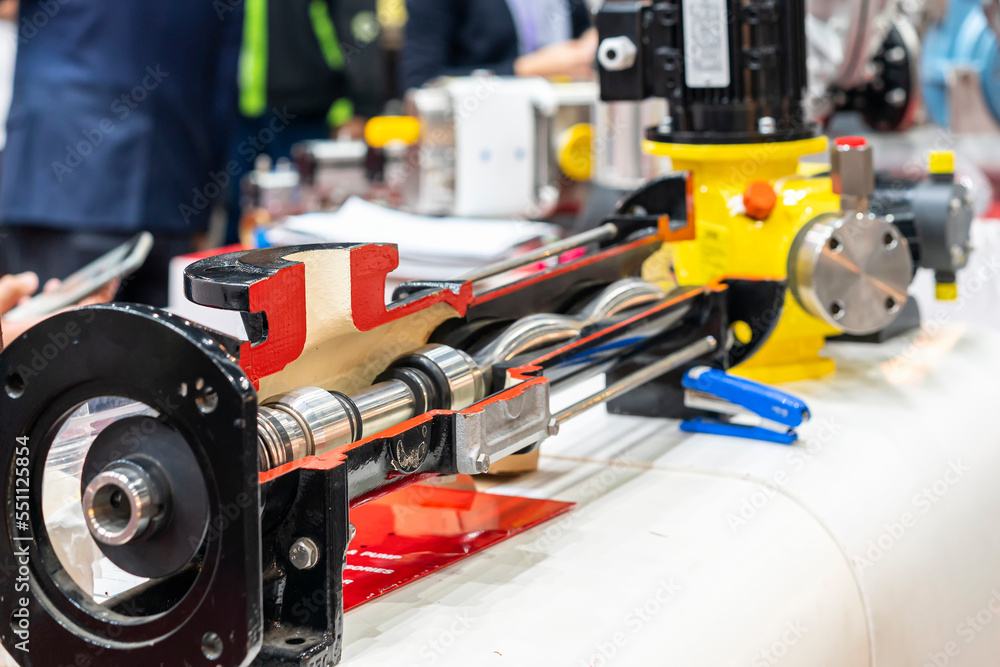 detail inside progressive cavity rotary single screw pump such as ...