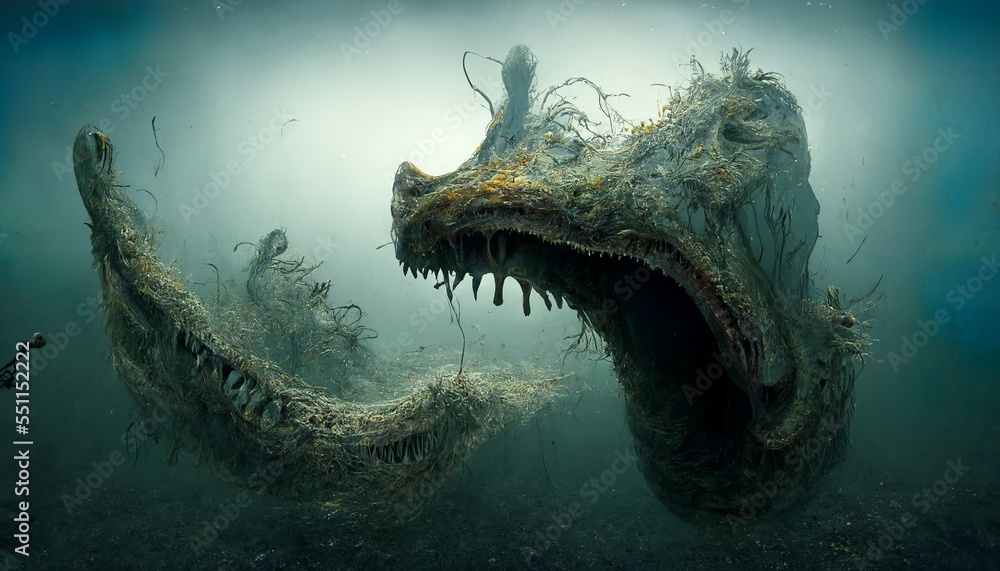 Disgusting squid-like deep sea creatures resembling snails Stock ...