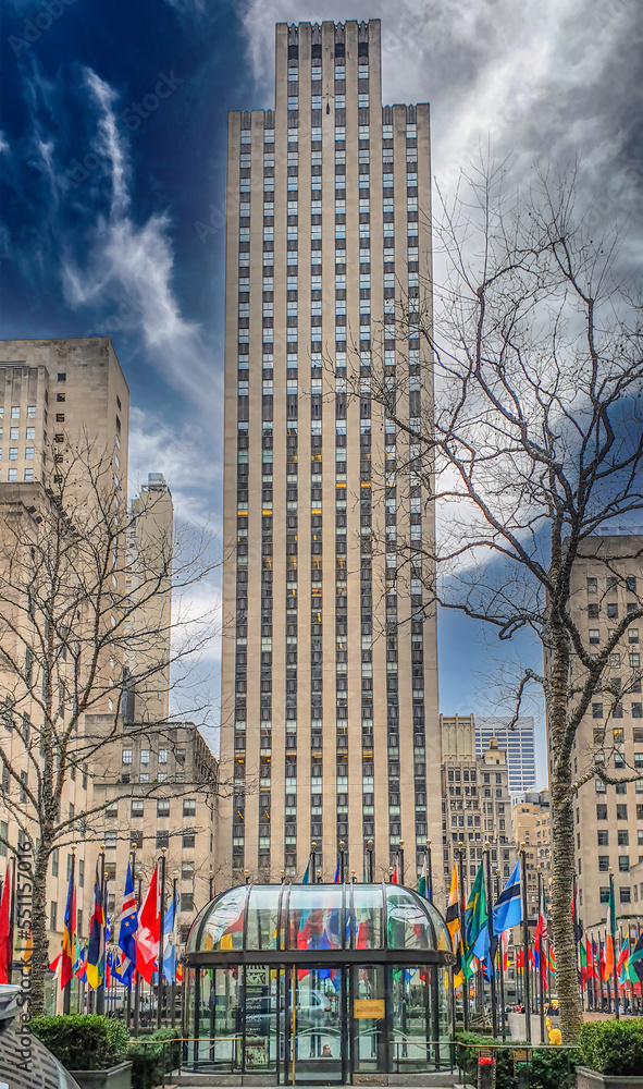 Top of the Rock building from Rockefeller Center, New York, Manhattan ...