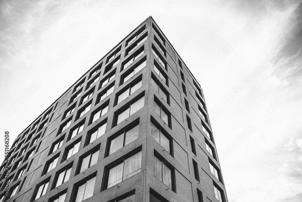 Classic, modern and clean architecture of a new building in Nantes ...