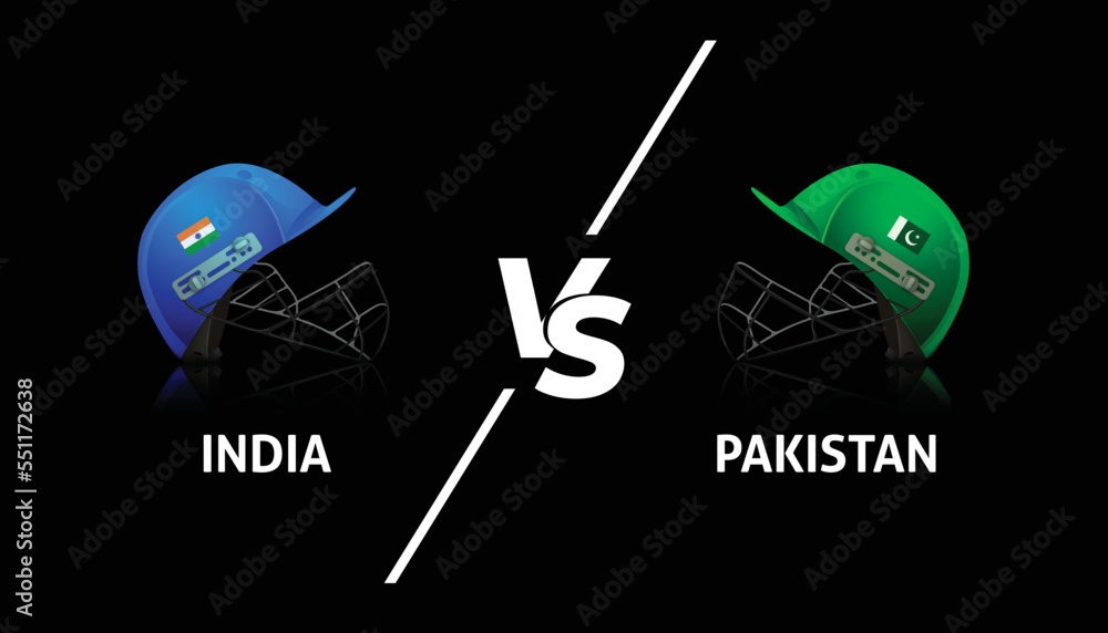 India and Pakistan Illustration. IND vs PAK vector illustration for ...