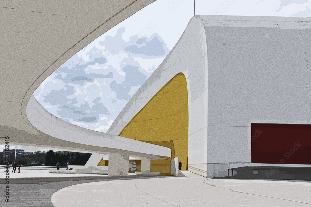 Silueta curva Stock Illustration | Adobe Stock