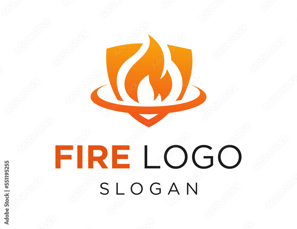 Vecteur Stock Logo about Fire on white background. The logo was created ...