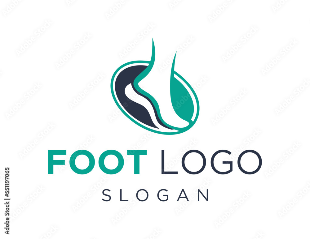 Logo about Foot on white background. The logo was created using the ...
