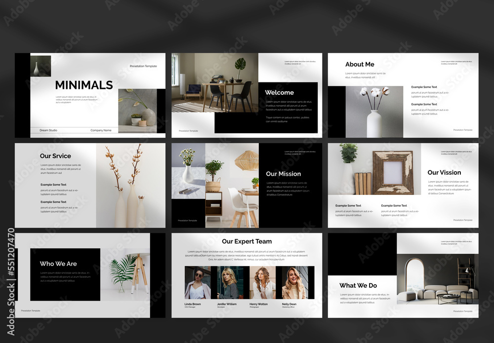 Minimal Presentation Layout Stock Template | Adobe Stock