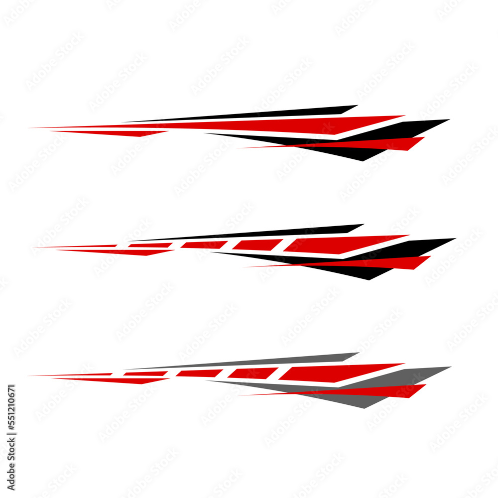 car body template sticker vector design. modified car sticker. racing ...