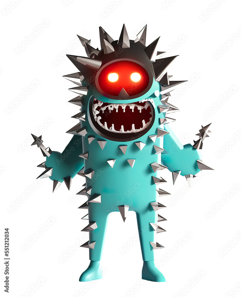 crazy robot Monster illustration transparent background png fantasy scifi isolated digital art ...