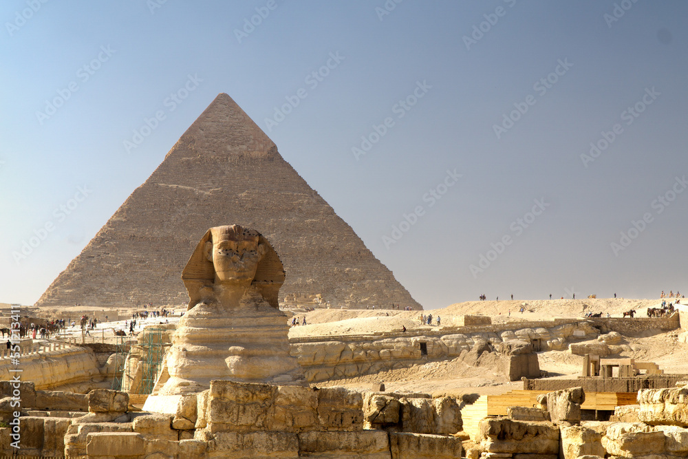 The great Pyramid of Giza and Sphinx in Egypt - UNESCO world heritage ...