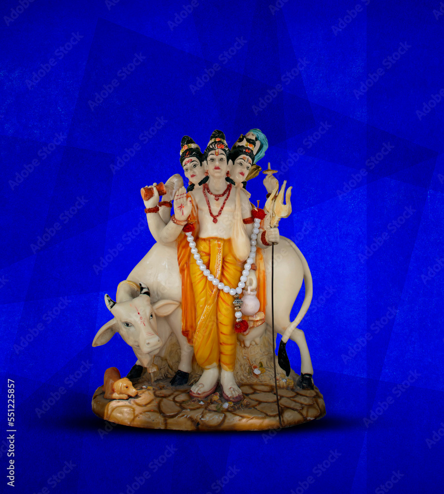 Lord of Shree Gurudev Datta, Also known as Dattatrey, Datta Guru. Stock ...