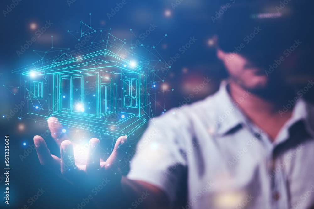 technology concept Innovative buildings and artificial engineering are ...