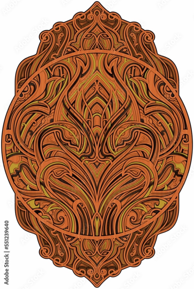 Multi layered lasercut Stock Illustration | Adobe Stock