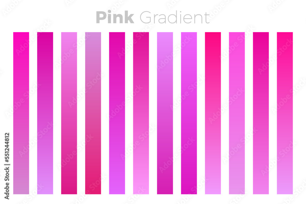 Vector set of pink gradients, swatches collection Stock Vector | Adobe ...
