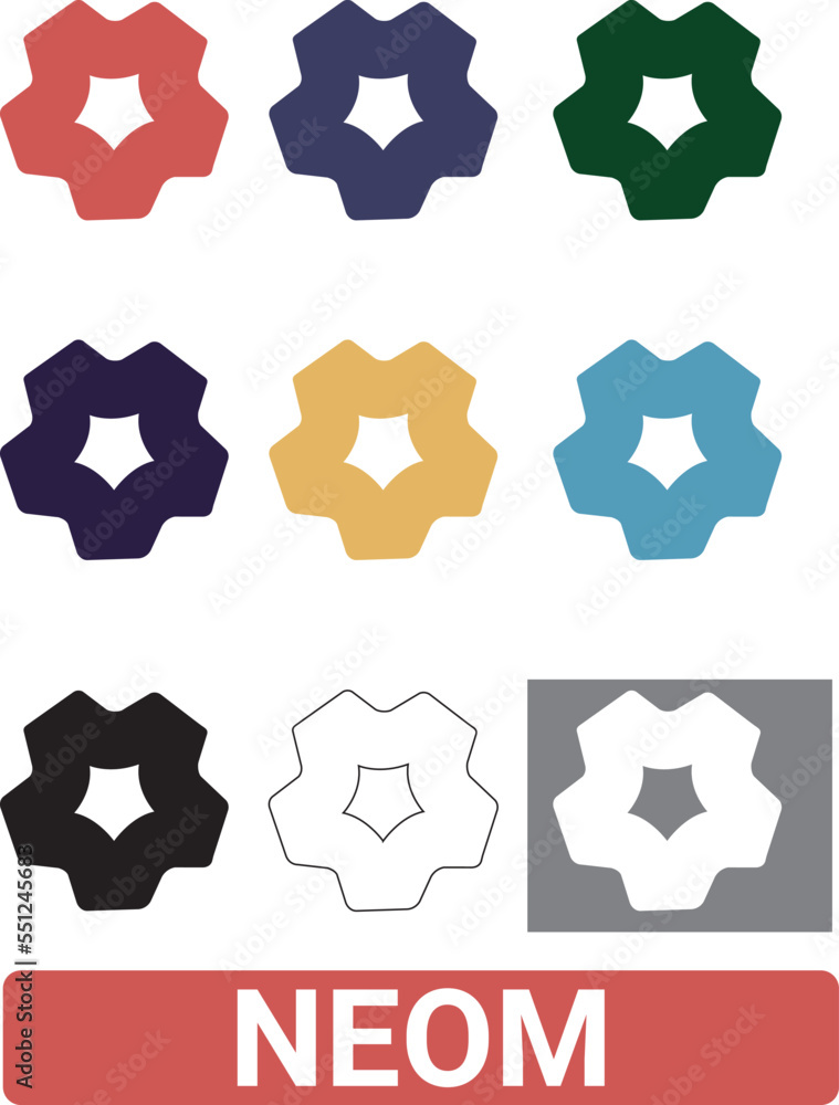 Vetor de Kingdom of Saudi Arabia New City The Line Project Neom LOGO ...