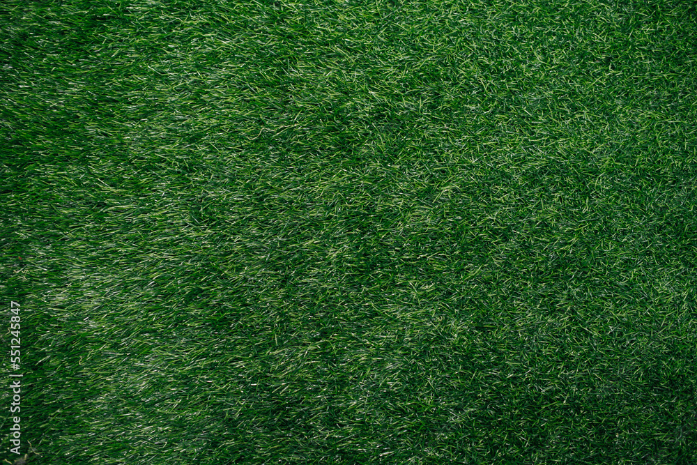 Artificial grass texture of deep green. Top view. Simulating short ...