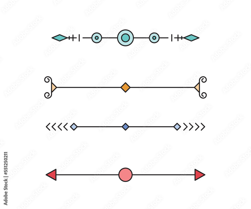 decorative text dividers and separators illustration Stock Vector ...