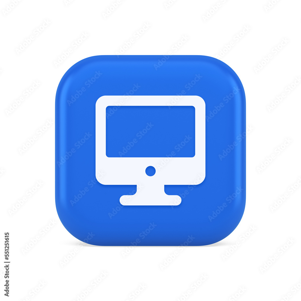 Computer monitor connection button cyberspace digital technology 3d ...